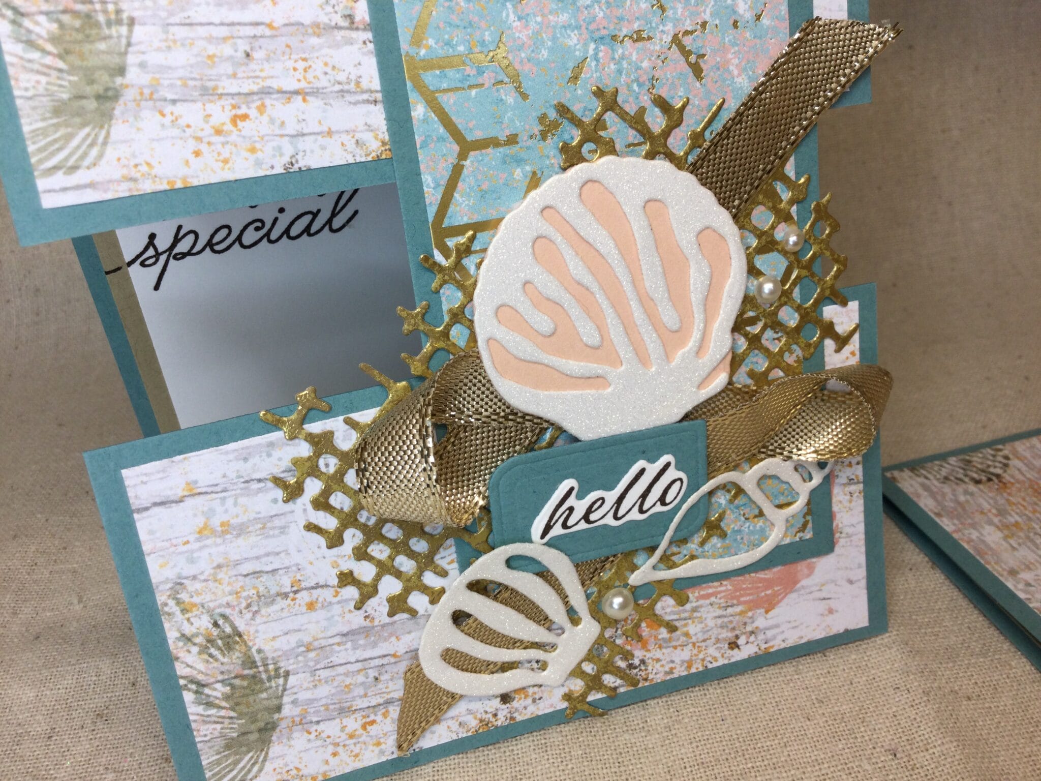 Season Of Chic Seashells Card - Project Box - Jilli Bling